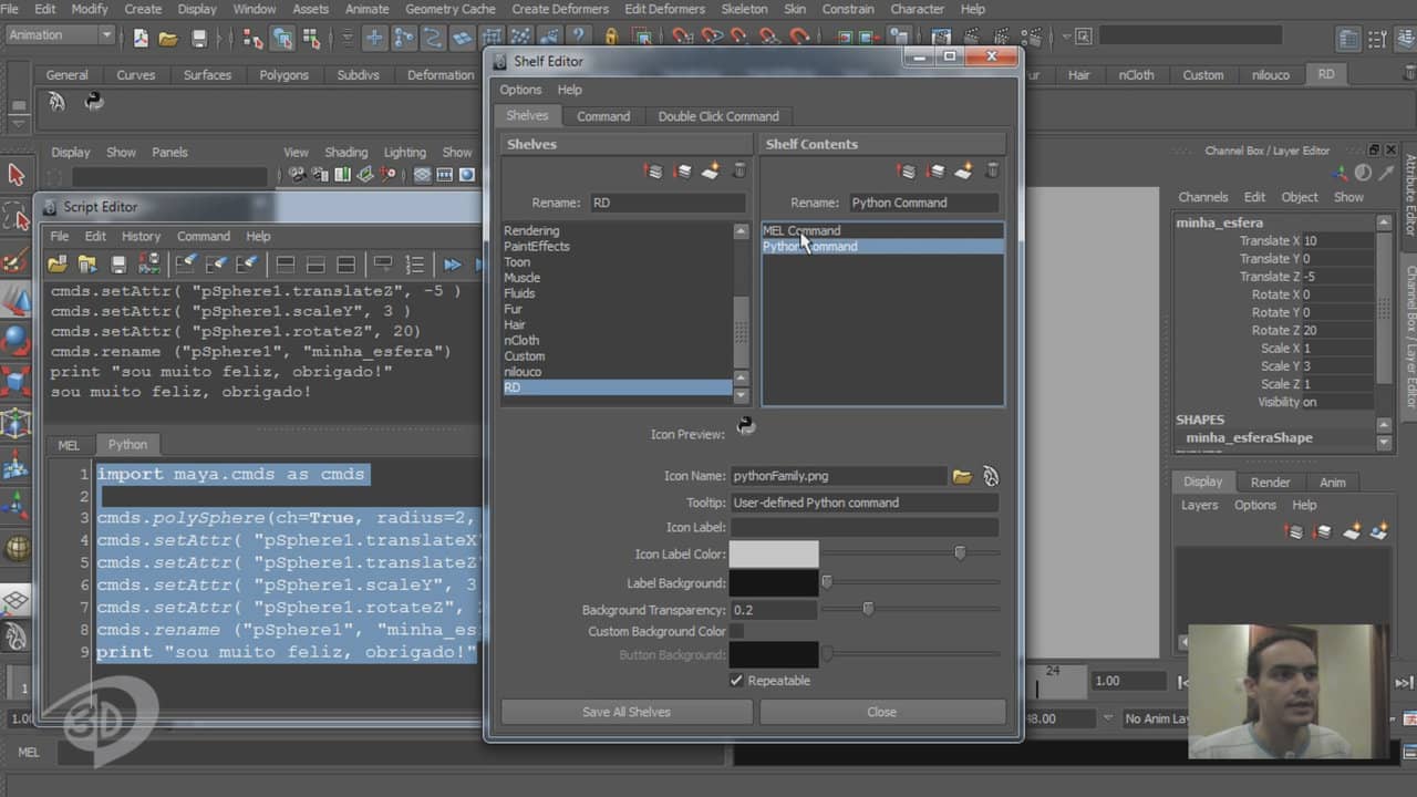 Tutorial - Python in Maya - MEL to Python - PT on Vimeo