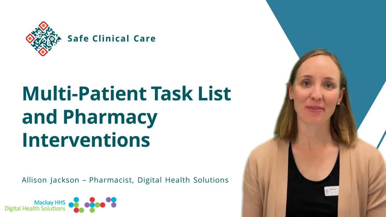 Multi-Patient Task List and Pharmacy Interventions on Vimeo