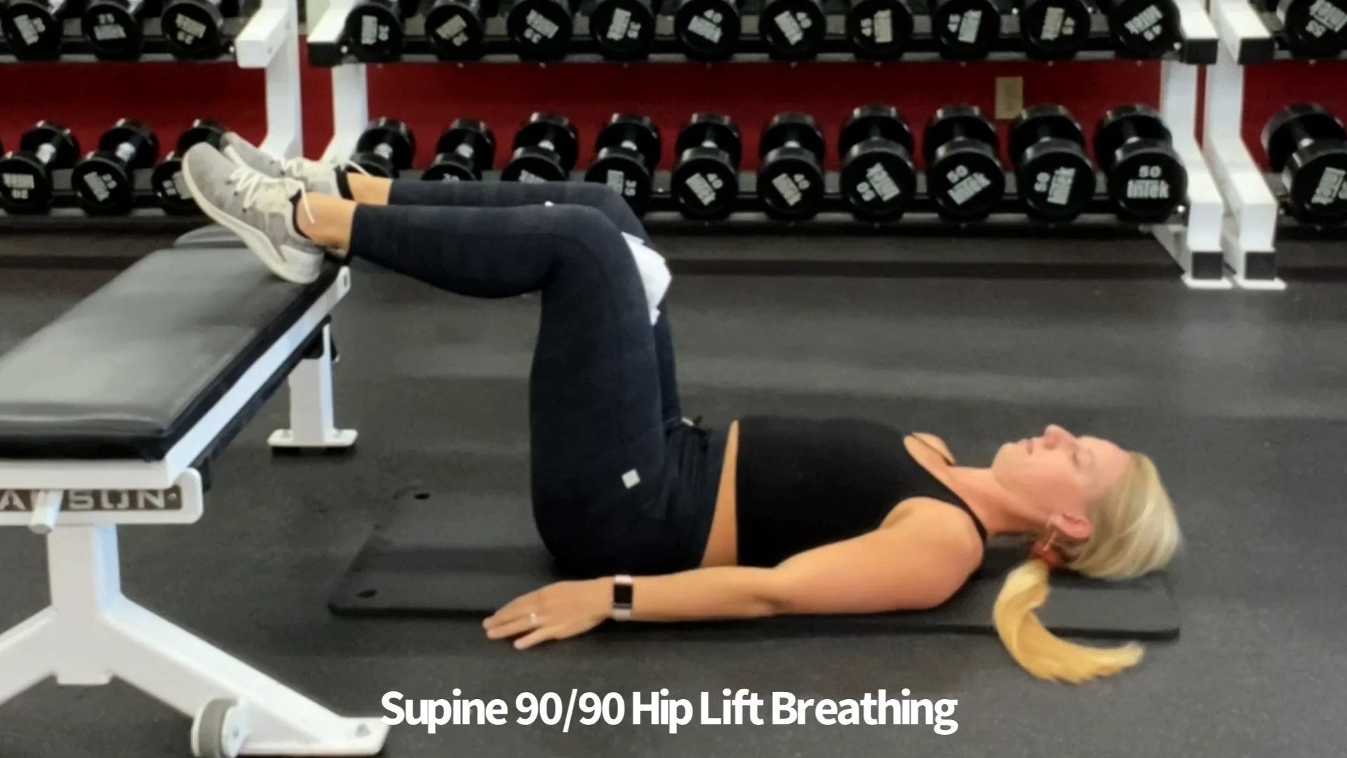 Supine 90/90 Hip Lift Breathing on Vimeo