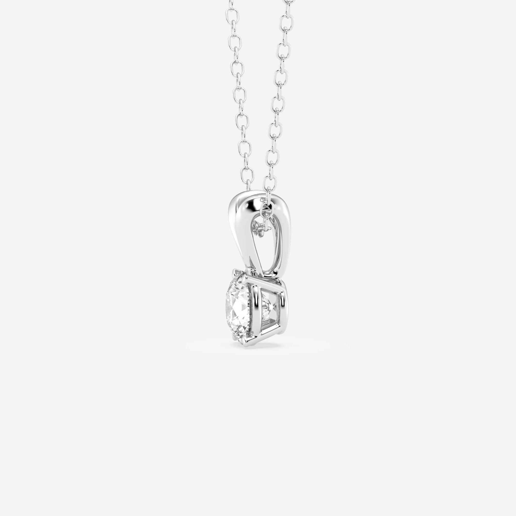1/2 ctw Round Lab Grown Diamond Split Bail Solitaire Pendant with ...