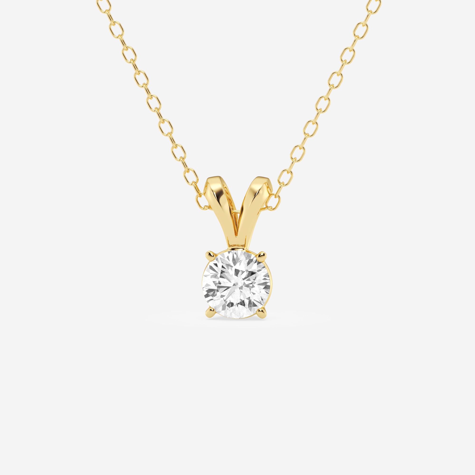 1/2 ctw Round Lab Grown Diamond Split Bail Solitaire Pendant with ...