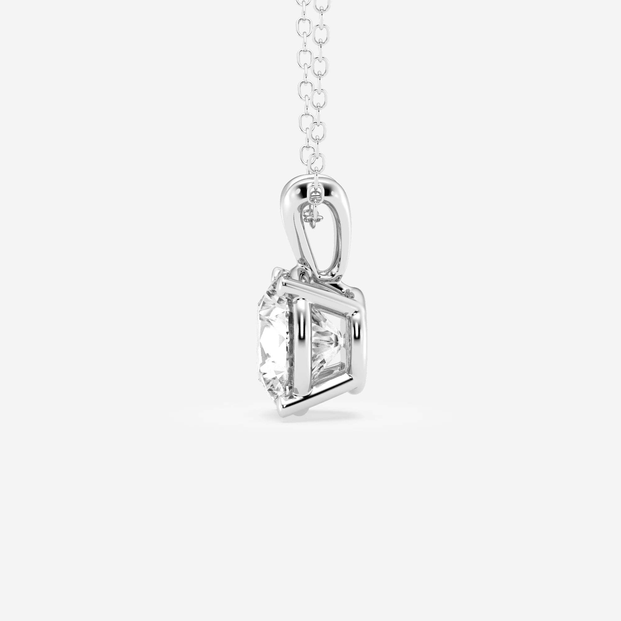 2 ctw Round Lab Grown Diamond Split Bail Solitaire Pendant with ...