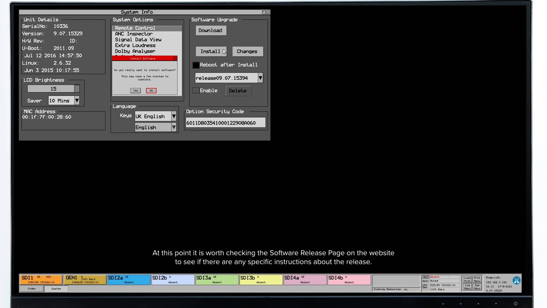 How to update your Rx Software via LAN on Vimeo