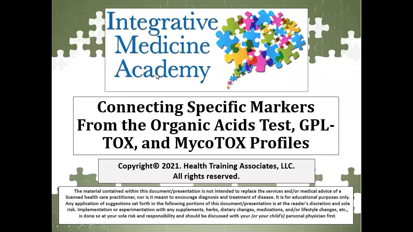 Connecting Specific Markers Amongst The Organic Acids Test (OAT ...