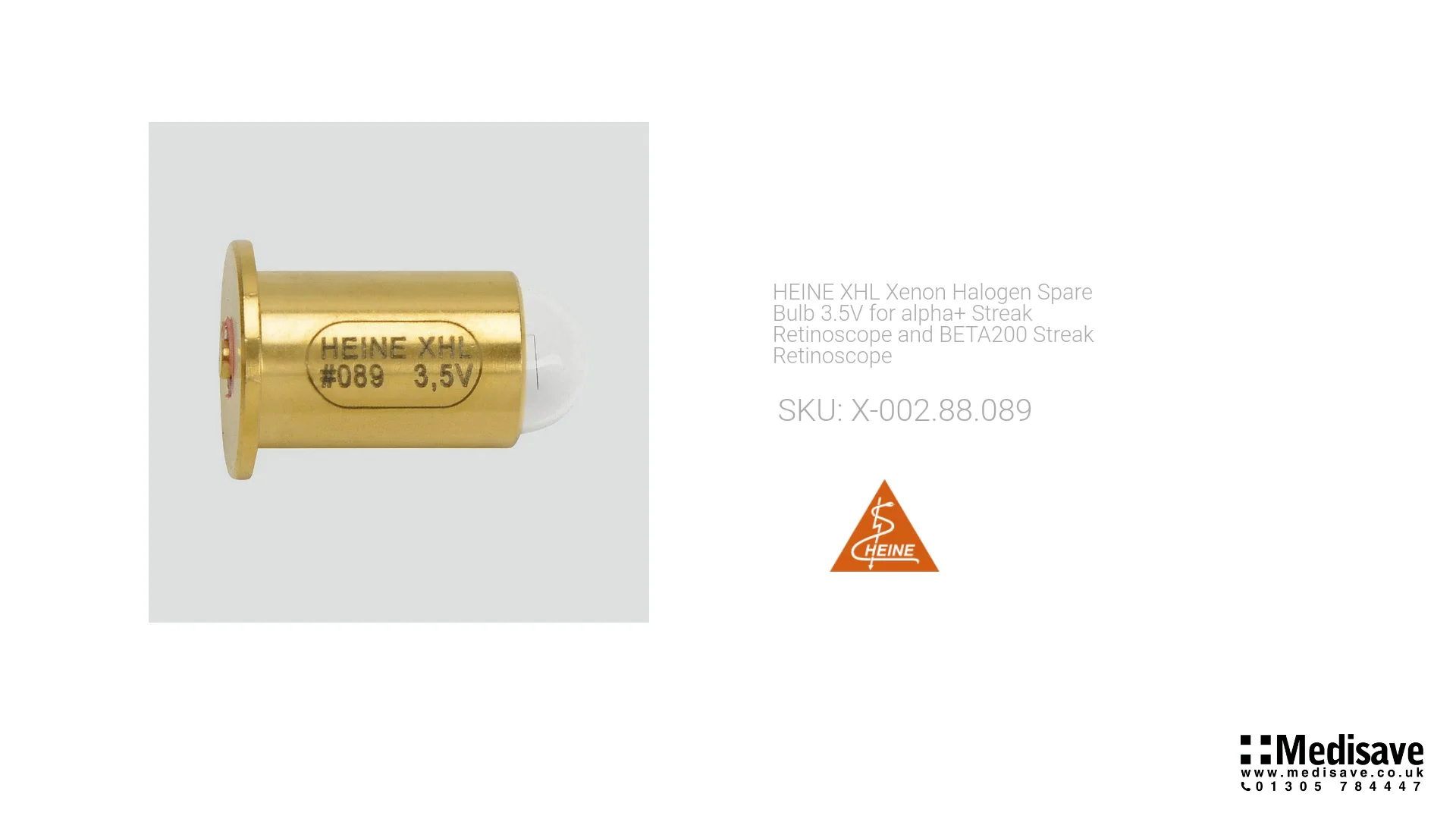 HEINE XHL Xenon Halogen Spare Bulb 3 5V for alpha Streak Retinoscope ...