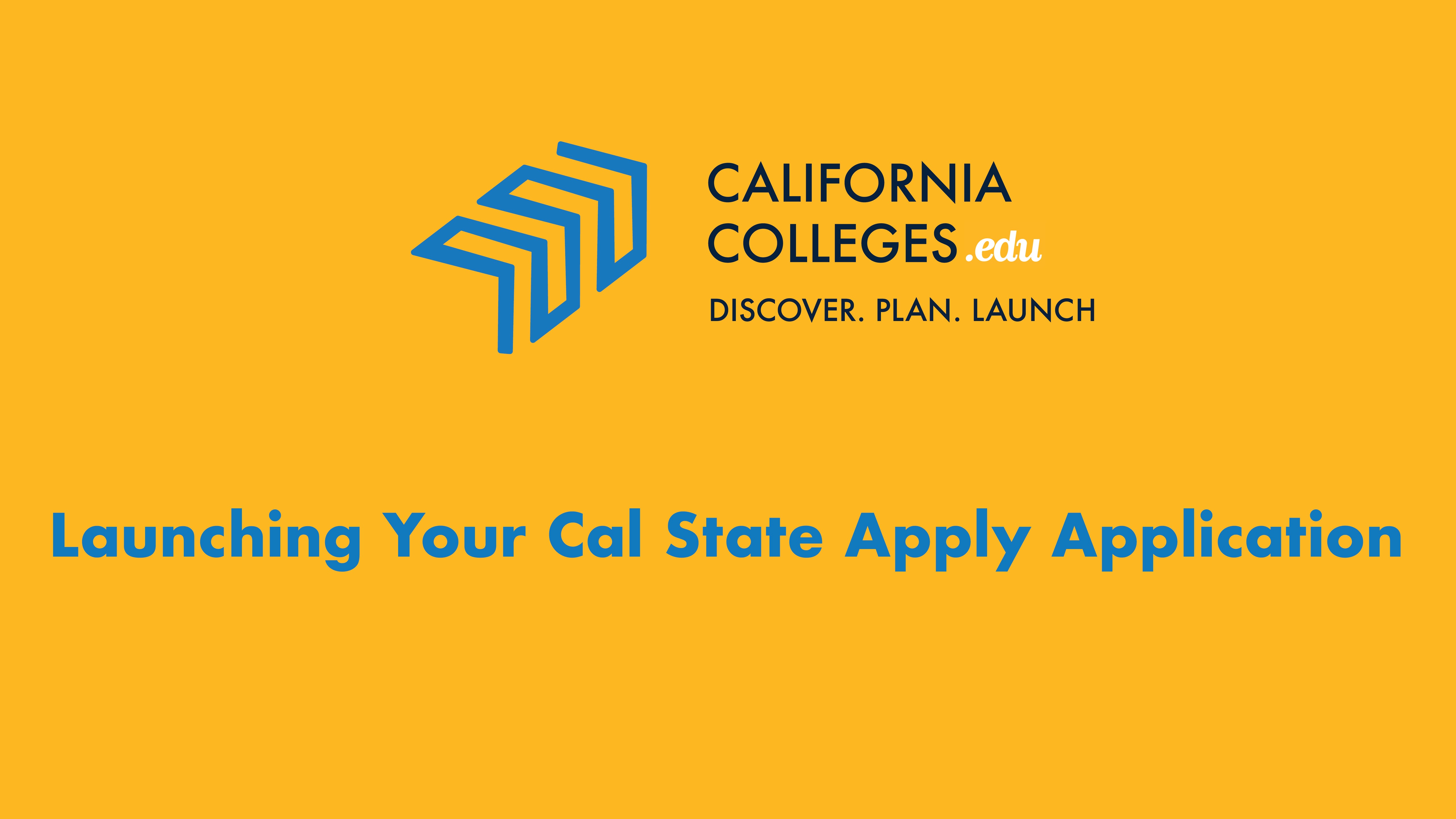 Launching Your Cal State Apply Application - Overview on Vimeo