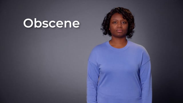 Obscene | SEE Signs ESC Region 13