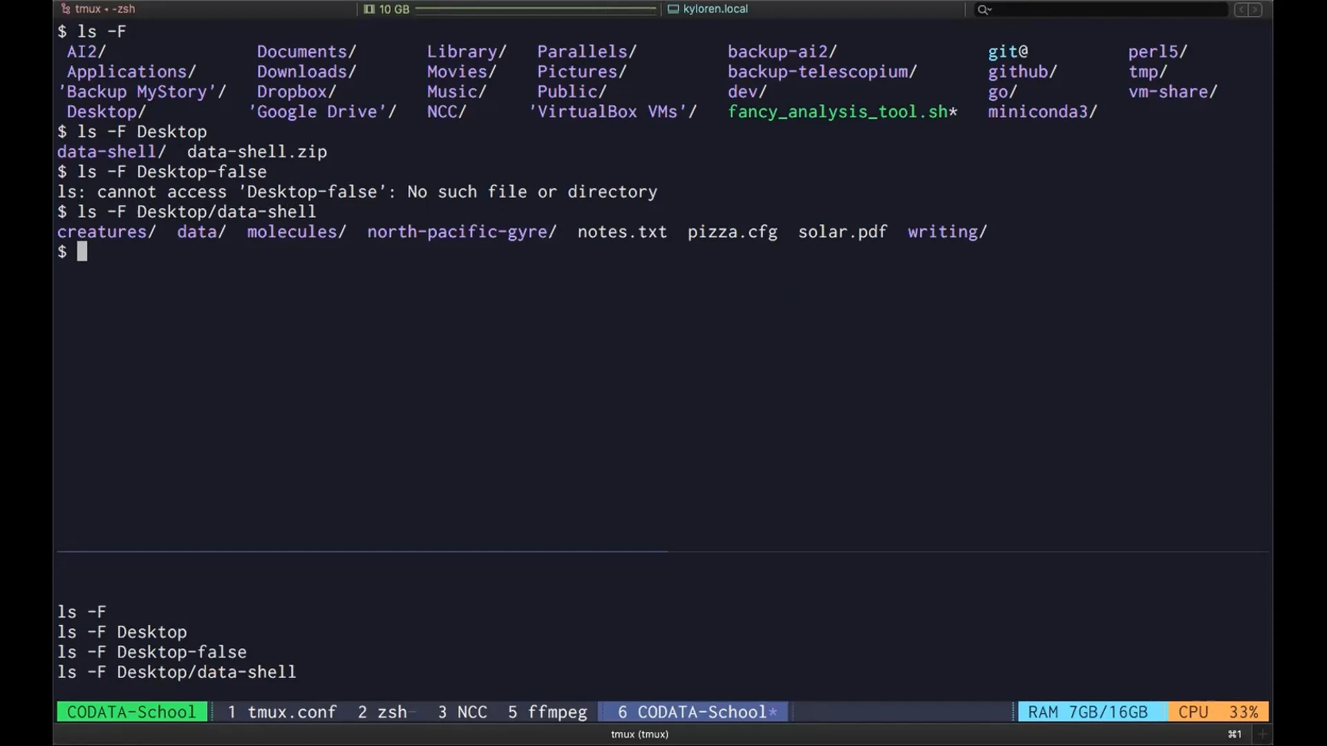 Unix Shell 2.4 - Navigating Files and Directories 4 on Vimeo