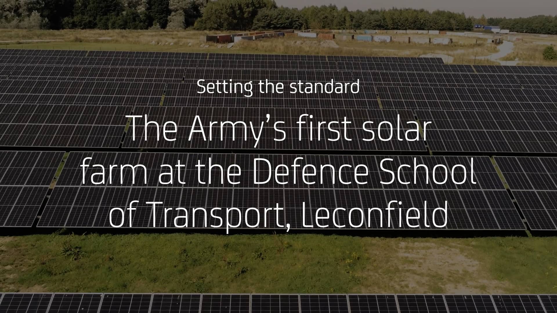 The Army's first solar farm at the Defence School of Transport ...