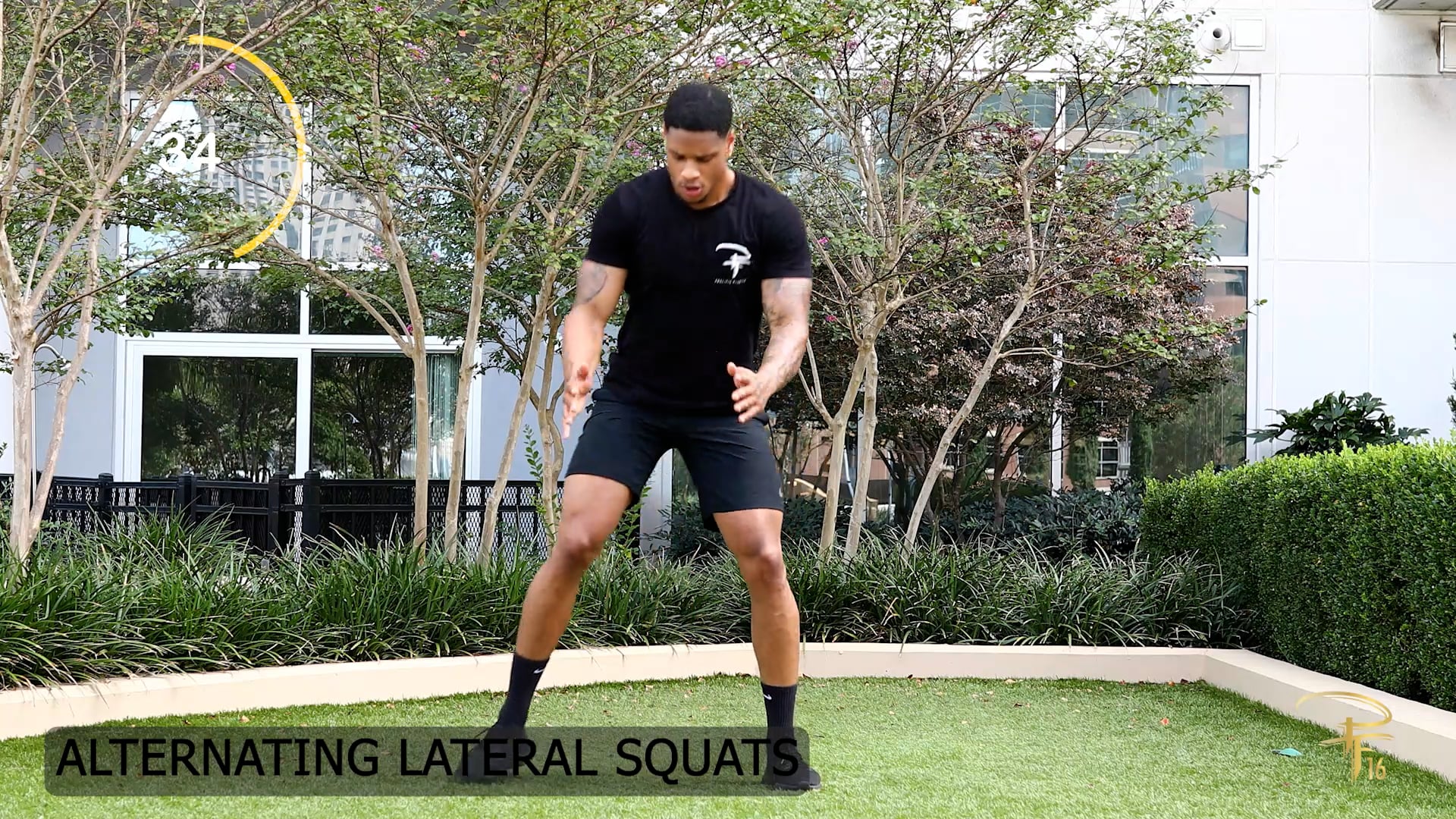 Week 4, Day 3, Lower Body, Alternating Lateral Squats (Beginner) on Vimeo