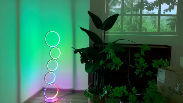 Stacked Rings RGB LED Floor Lamp