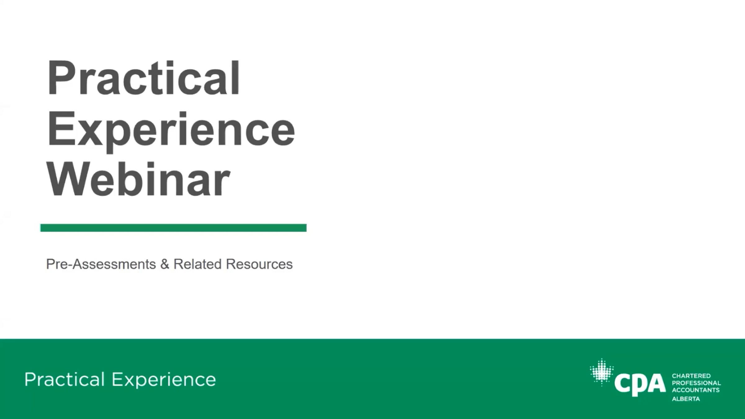 Practical Experience Webinar: Supports available to CPA Candidates