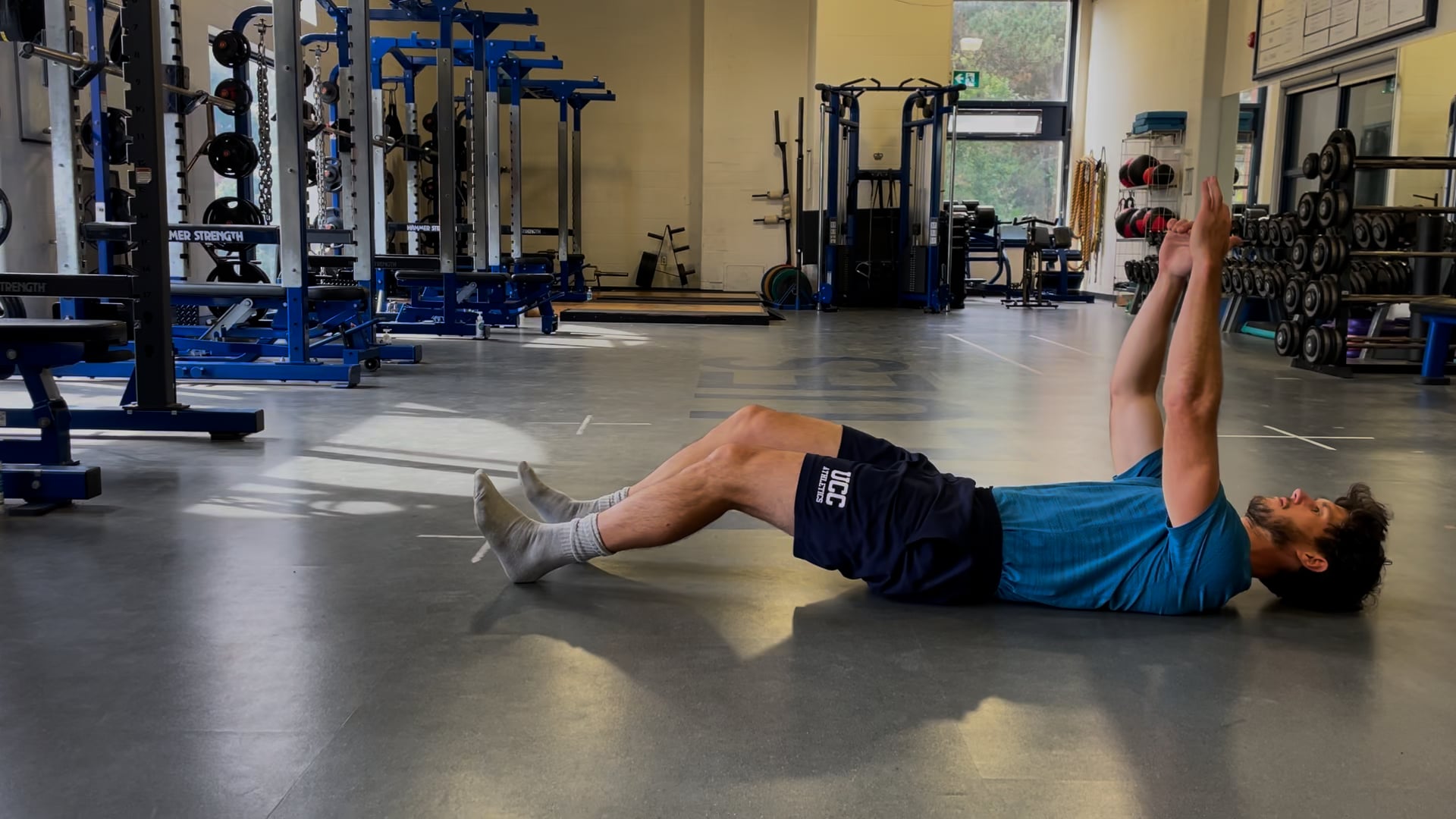 Hamstring Bridge Hold - 1 Leg on Vimeo