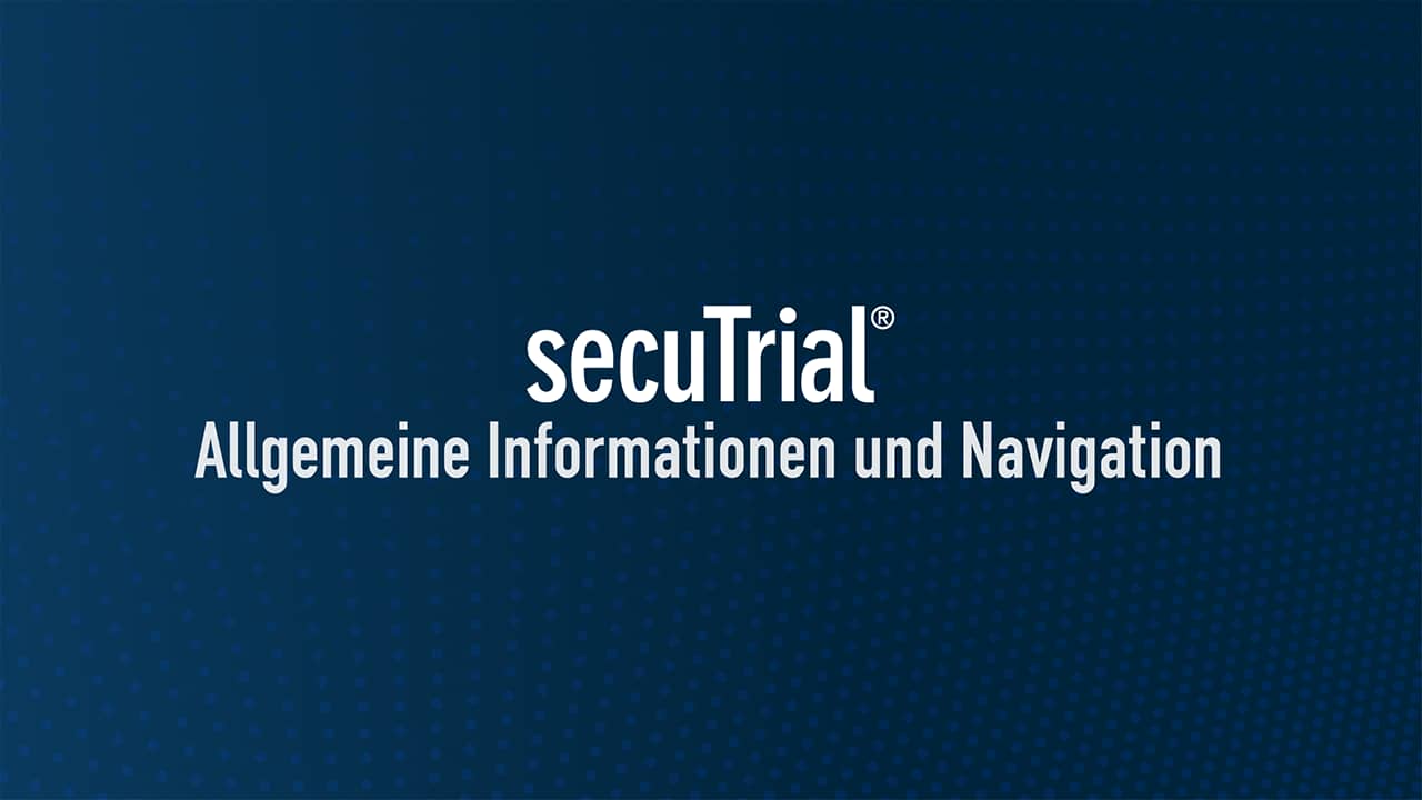 secuTrial® - Demo 2/12 - Allgemeine Informationen und Navigation on Vimeo