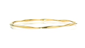 Italian 14kt Yellow Gold Twisted Bangle Bracelet