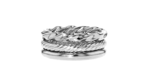 Sterling Silver Jewelry Set: Three Polished Rings