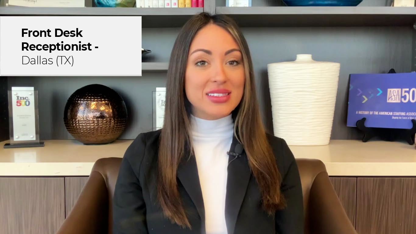 FRONT DESK RECEPTIONIST - DALLAS, TX on Vimeo