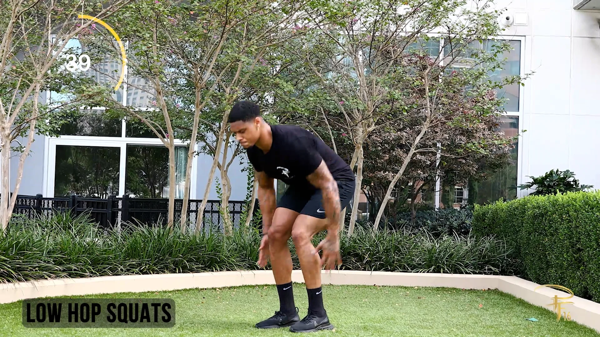 Week 2, Day 3, Lower Body, Low Hop Squats (Intermediate) on Vimeo