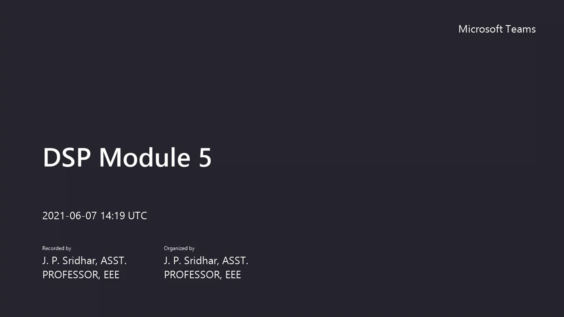 Module 5 Lecture 1 on Vimeo