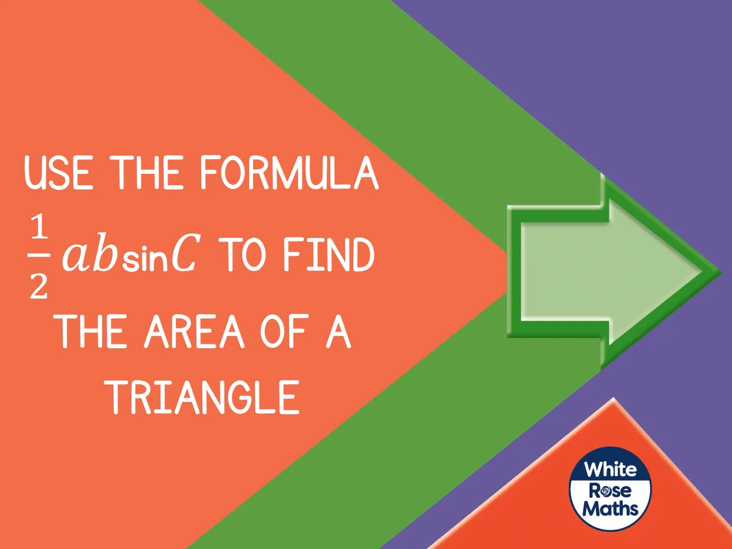 Aut10.2.11 - Use the formula 1-2absinC to find the area of a triangle