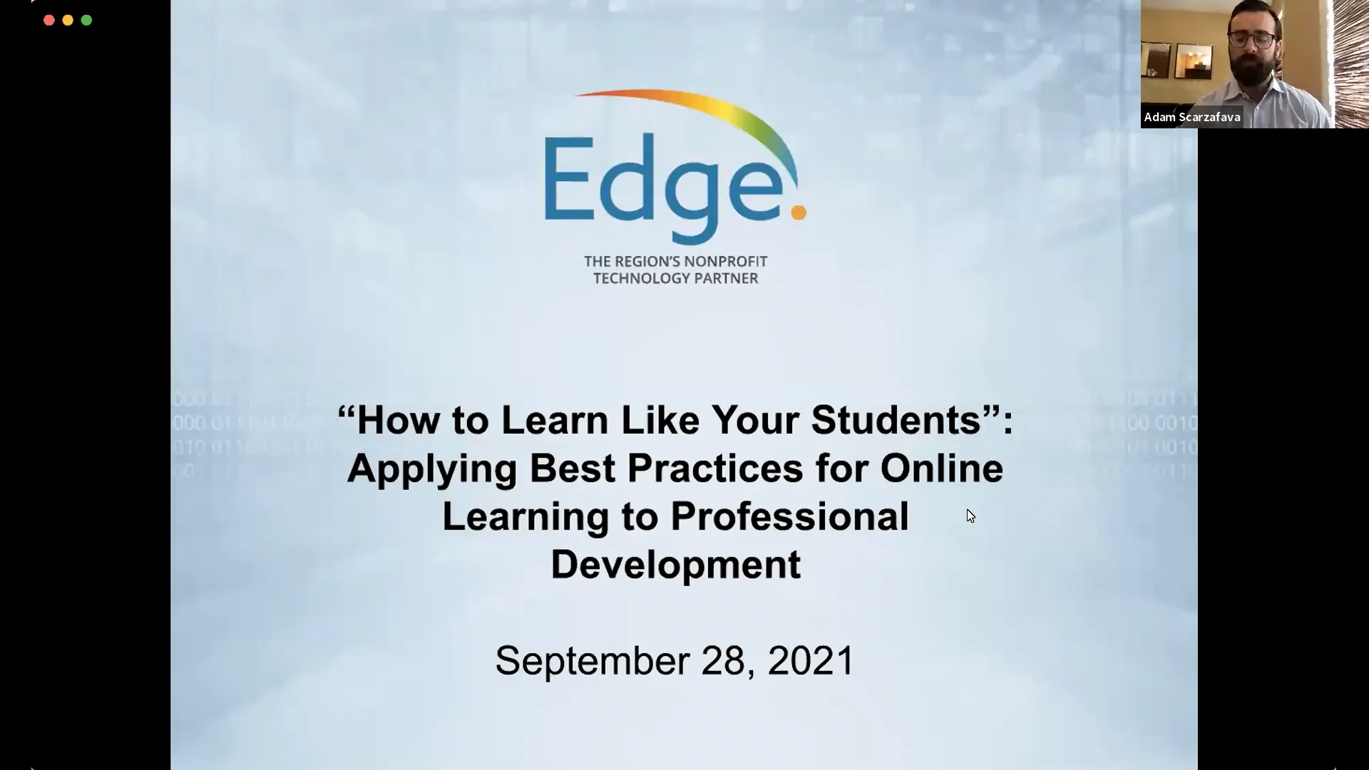 “How to Learn Like Your Students”: Applying Best Practices for Online ...