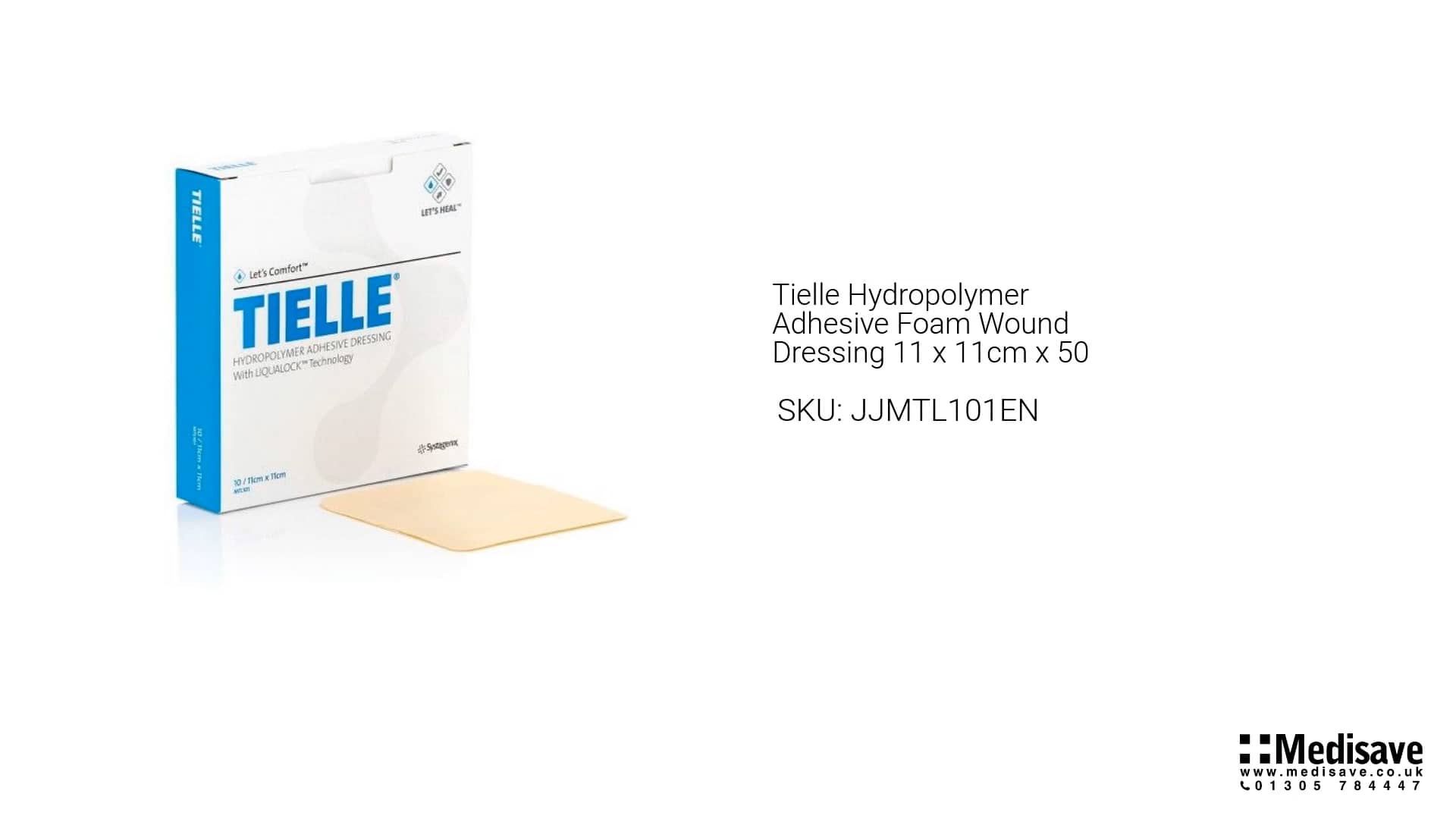 Tielle Hydropolymer Adhesive Foam Wound Dressing 11 x 11cm x 50 ...