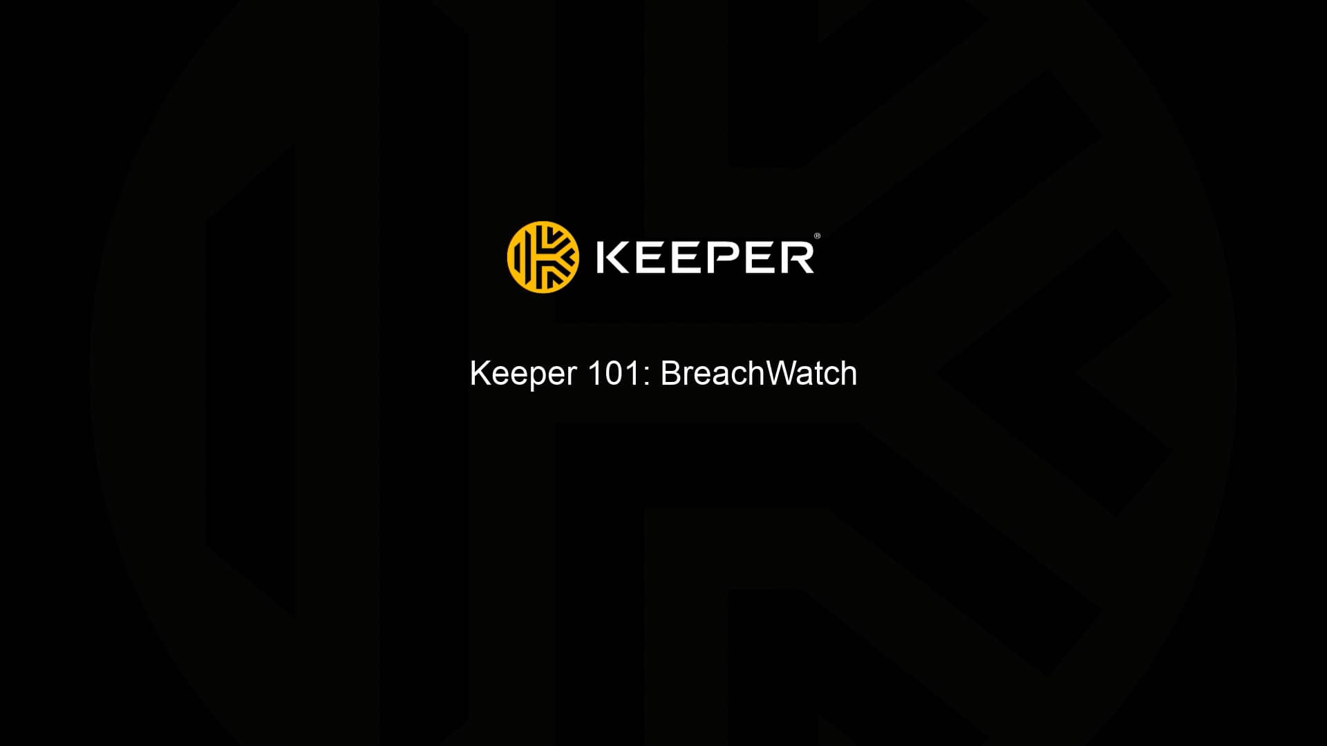 Keeper 101: BreachWatch on Vimeo