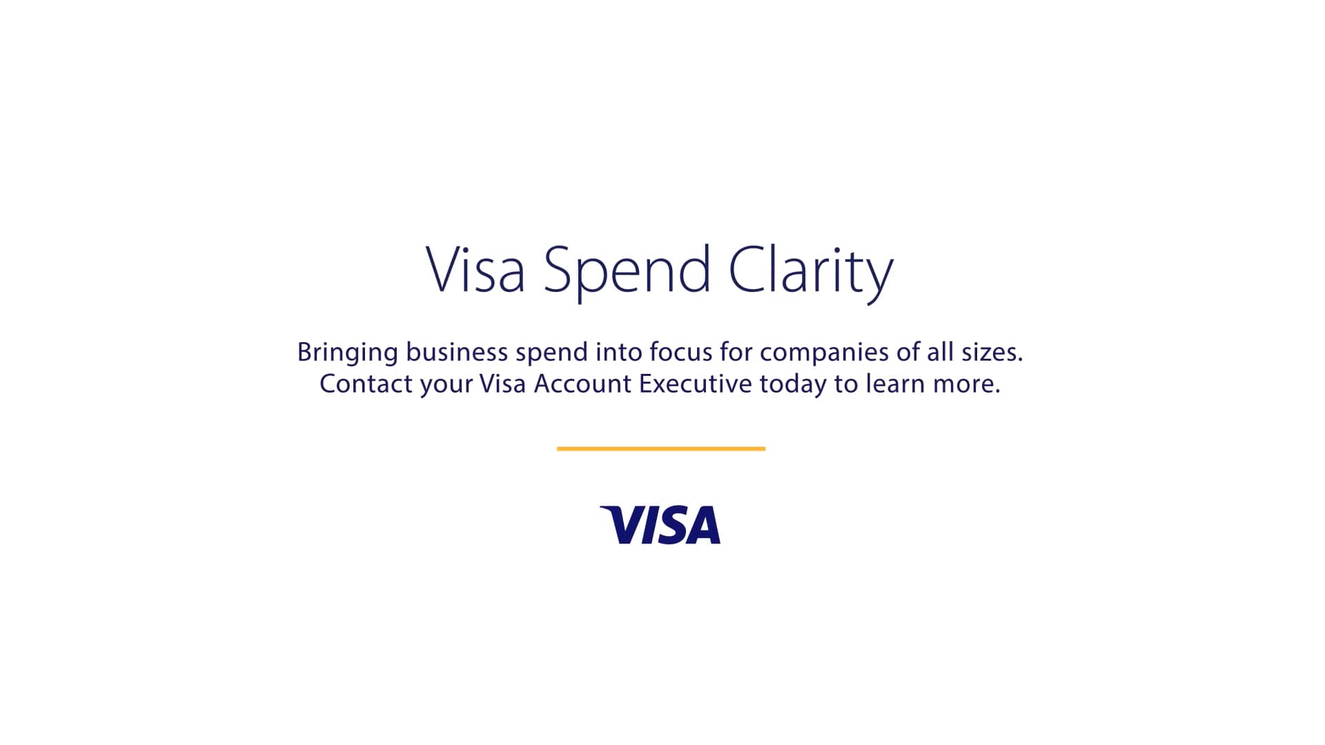 Visa Spend Clarity Overview on Vimeo
