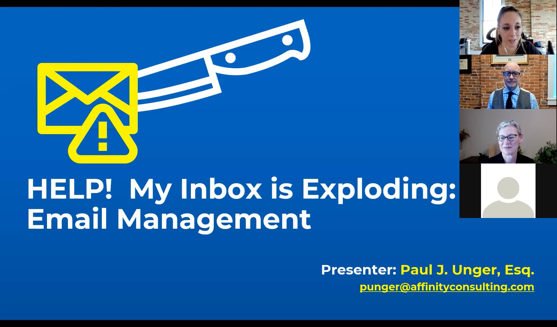 Primerus Webinar Series: Help! My Inbox is Exploding: Email Management ...