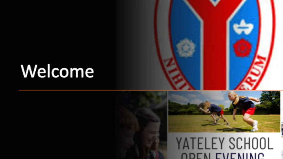 Yateley School Open Evening Presentation 2021
