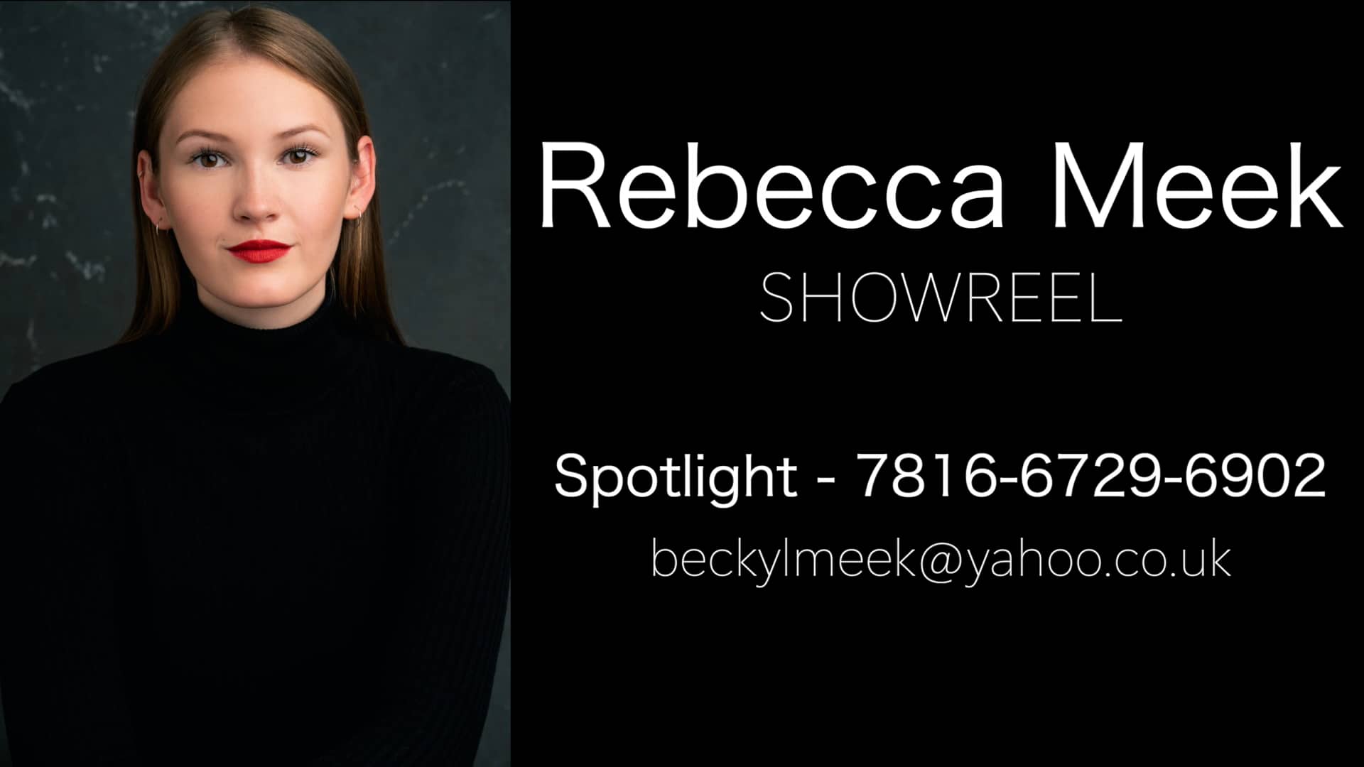 REBECCA MEEK ACTOR SHOWREEL 2022 on Vimeo
