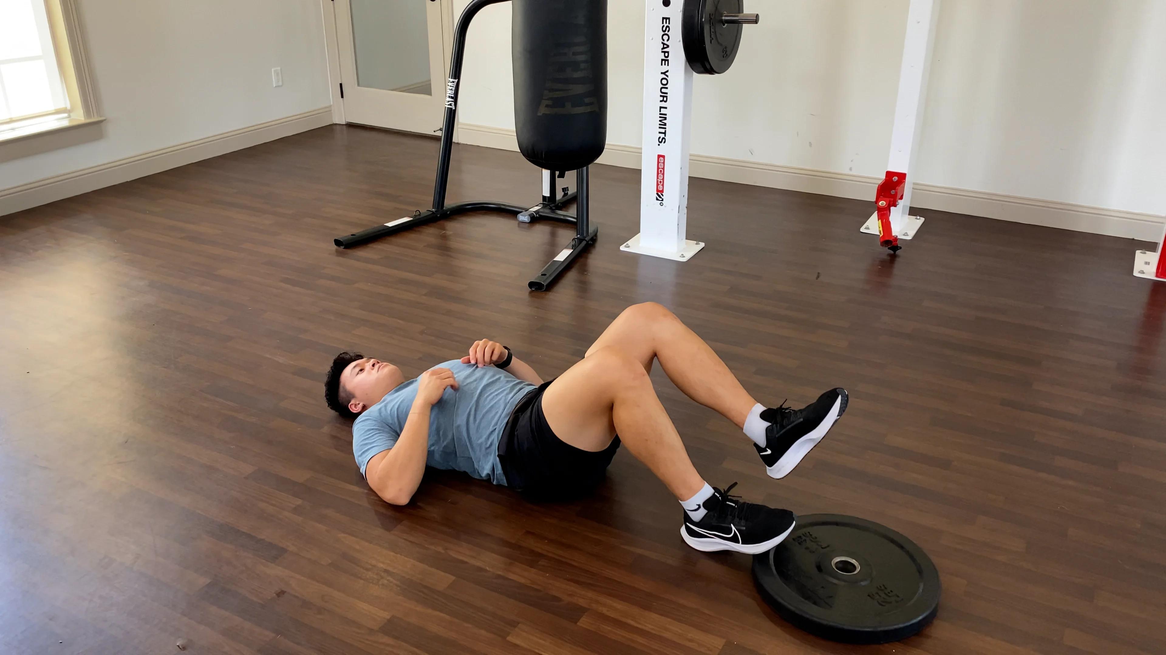 Hip Thrust jump-outs to plate