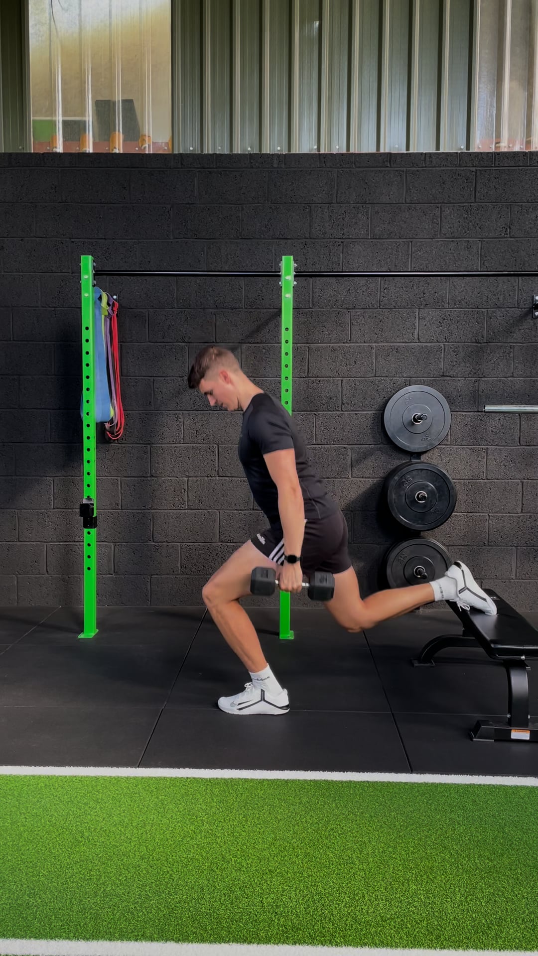 Dumbbell Bulgarian Split Squat on Vimeo