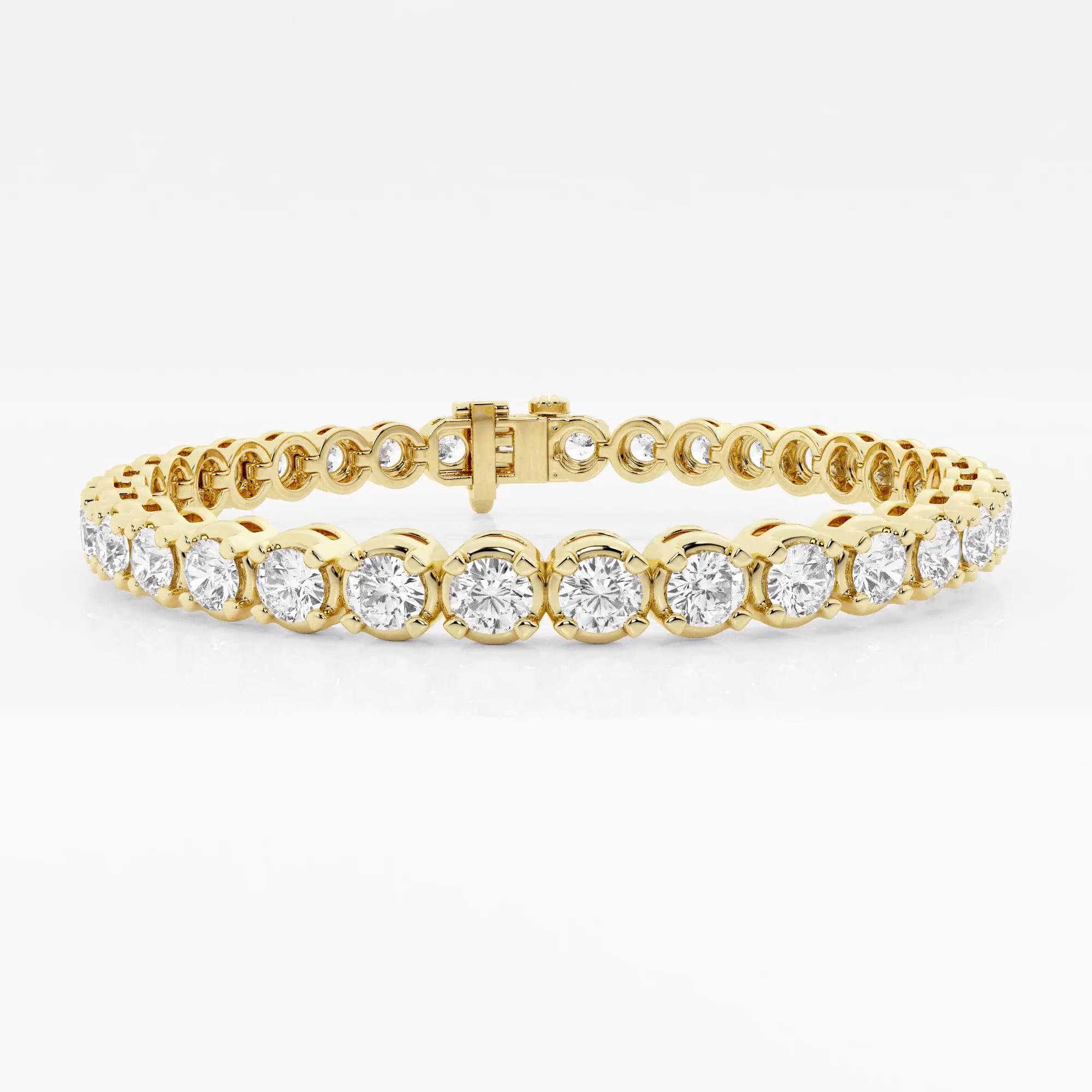 10 Ctw Round Lab Grown Diamond Four Prong Tennis Bracelet 7 Inches