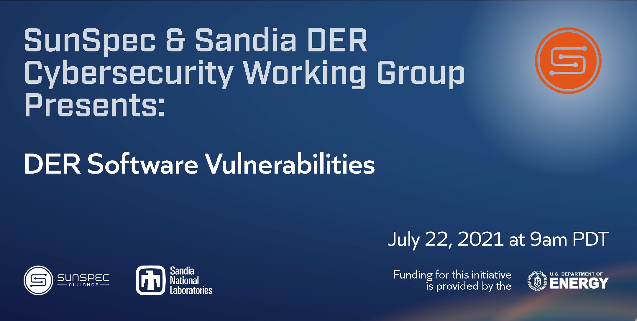 SunSpec & Sandia DER Cybersecurity Webinar: DER Software ...