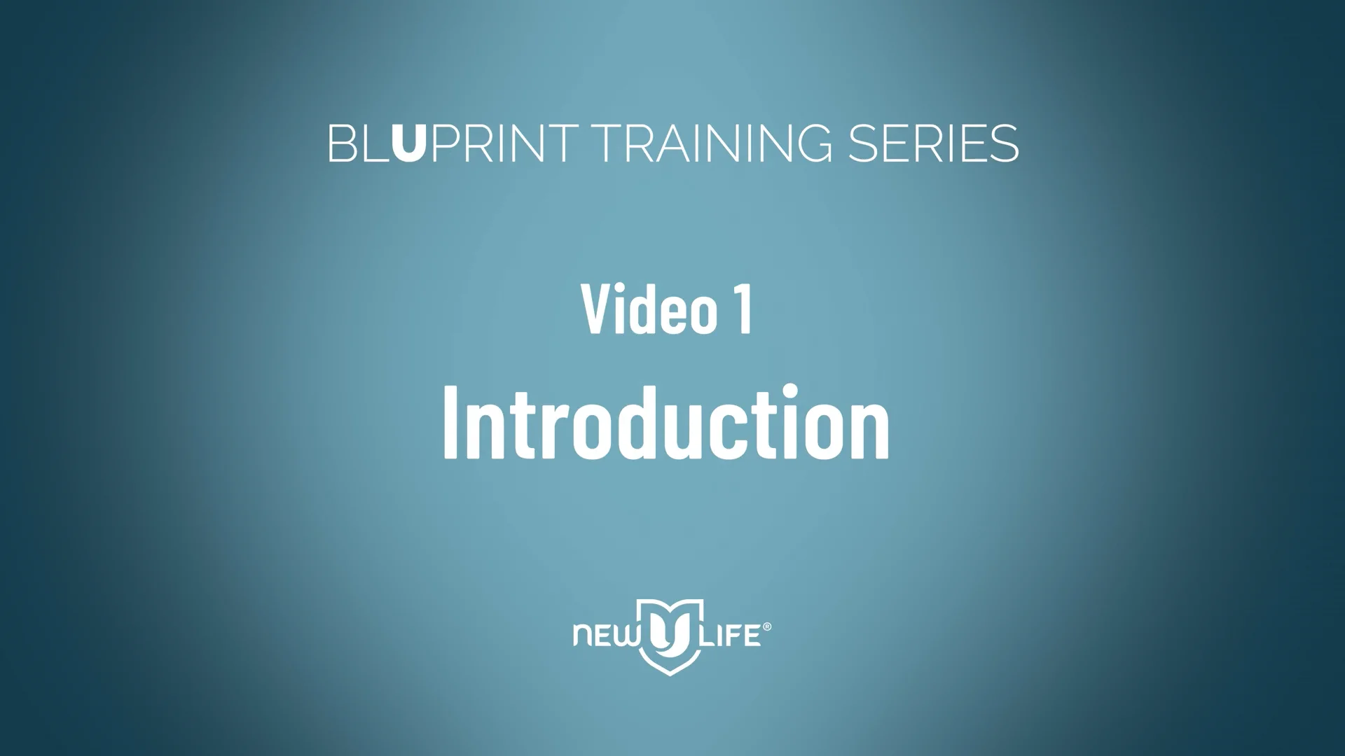 Blueprint Training - 1. Introduction