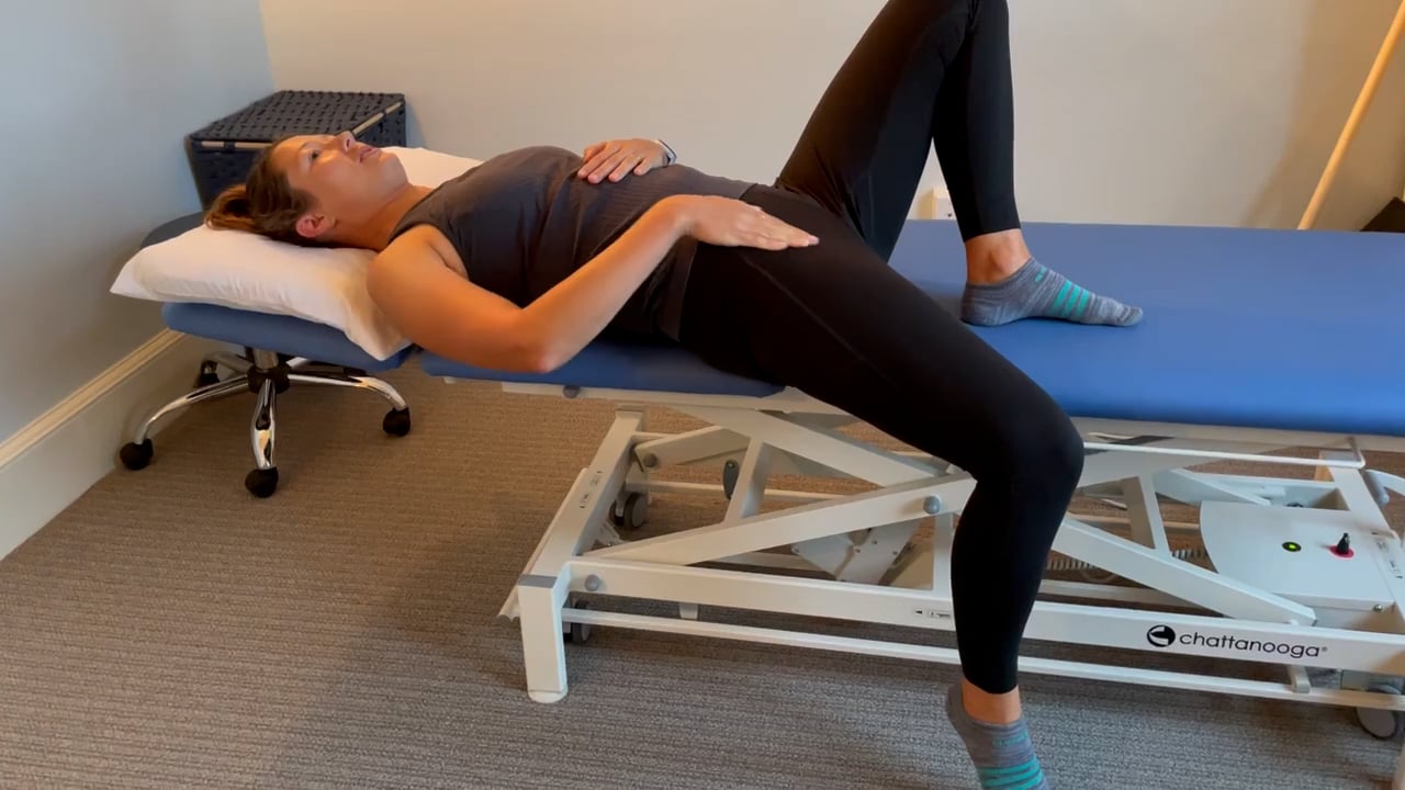 Supine Hip Flexor Stretch on Vimeo