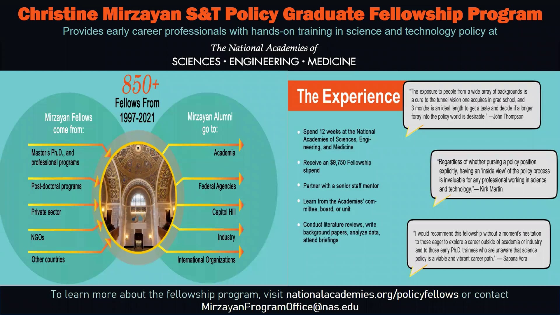 Christine Mirzayan Fellowship 2022 Informational Webinar on Vimeo