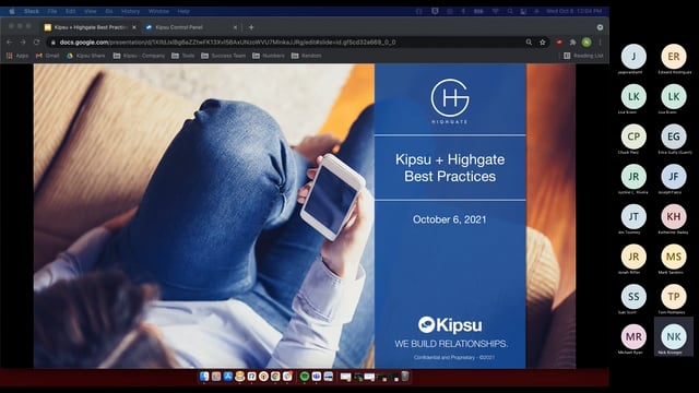 Highgate + Kipsu Training Refresher and Best Practices - October 6 ...