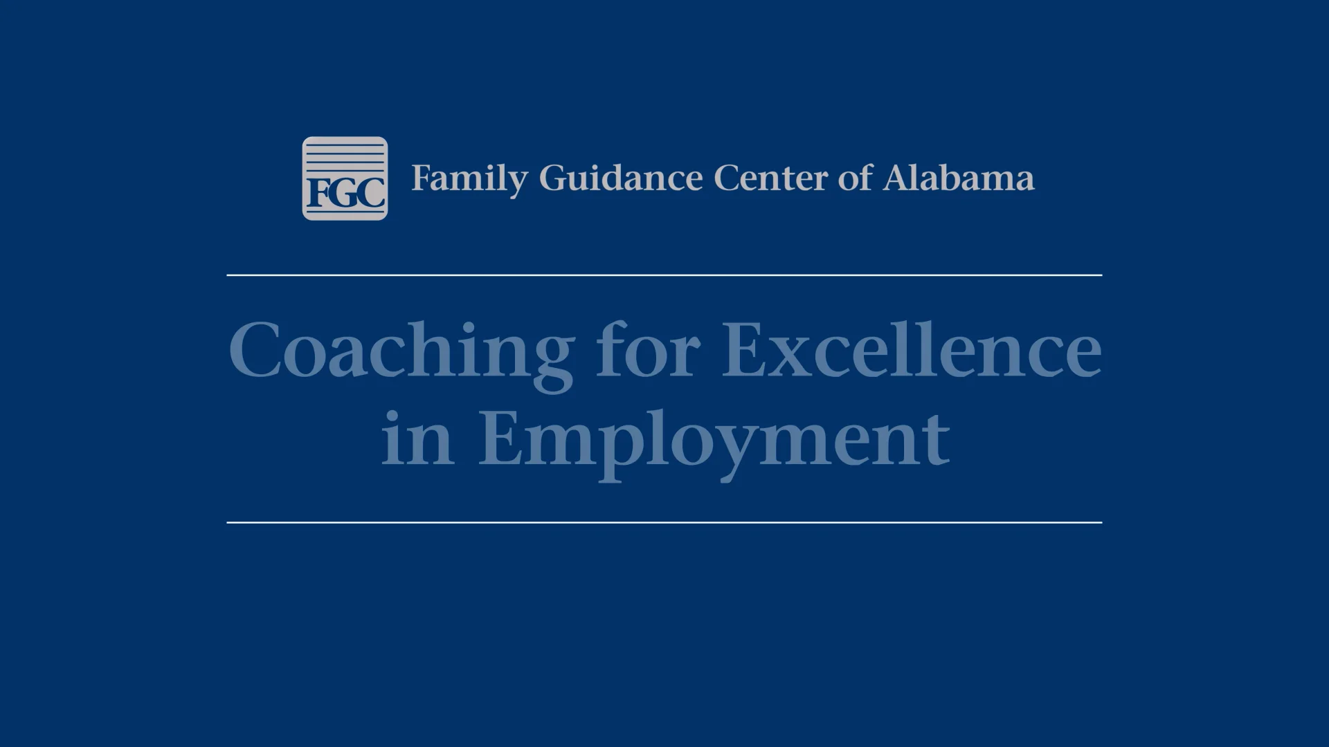 coaching for excellence video