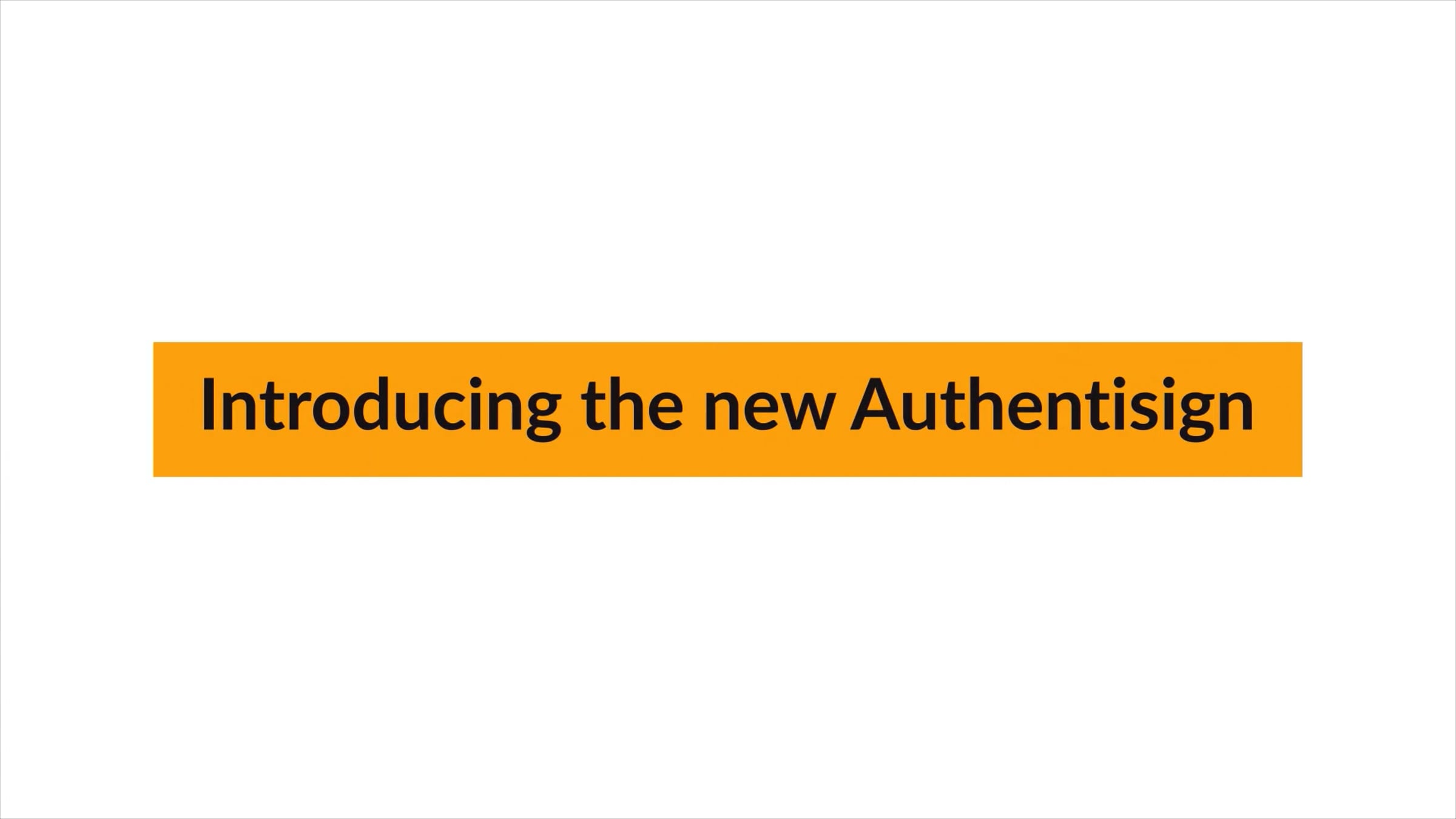 New Authentisign