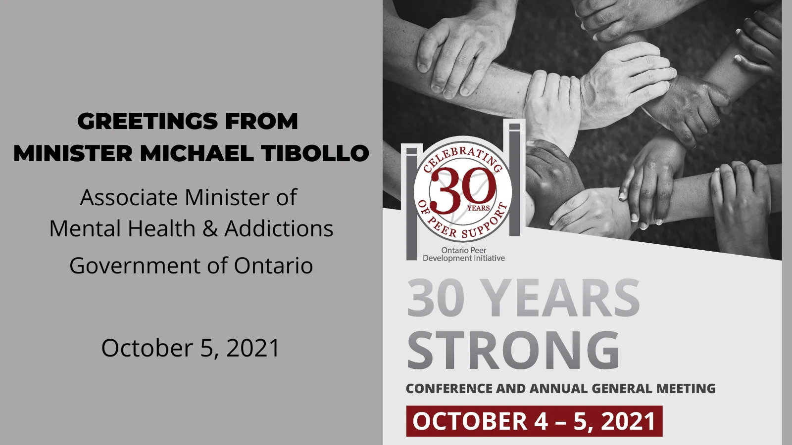 Greetings from Minister Michael Tibollo - Associate Minister of Mental ...