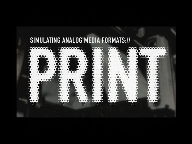 SIMULATING ANALOG MEDIA FORMATS// PRINT on Vimeo