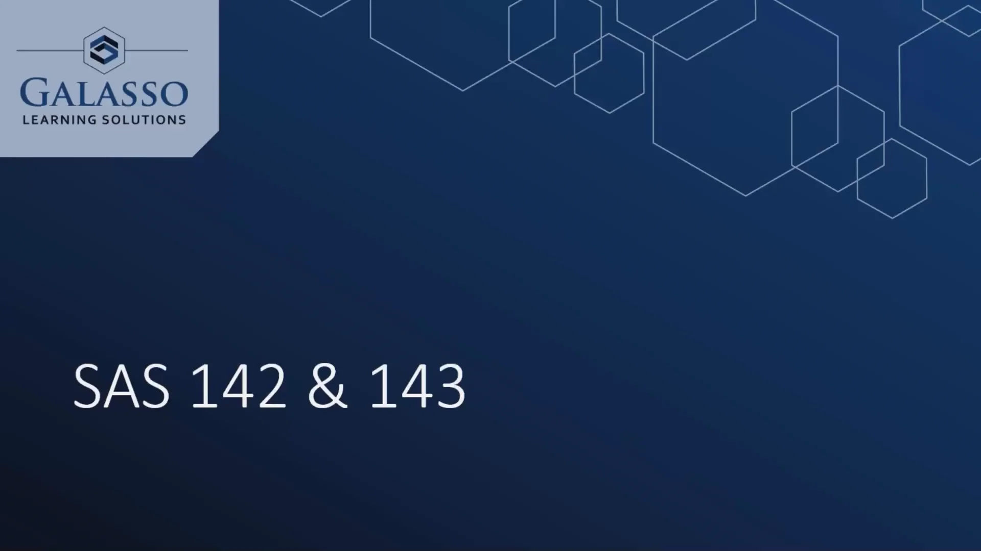 Galasso_SAS 142 and 143 - Auditing Estimates and Audit Evidence.mp4 on ...
