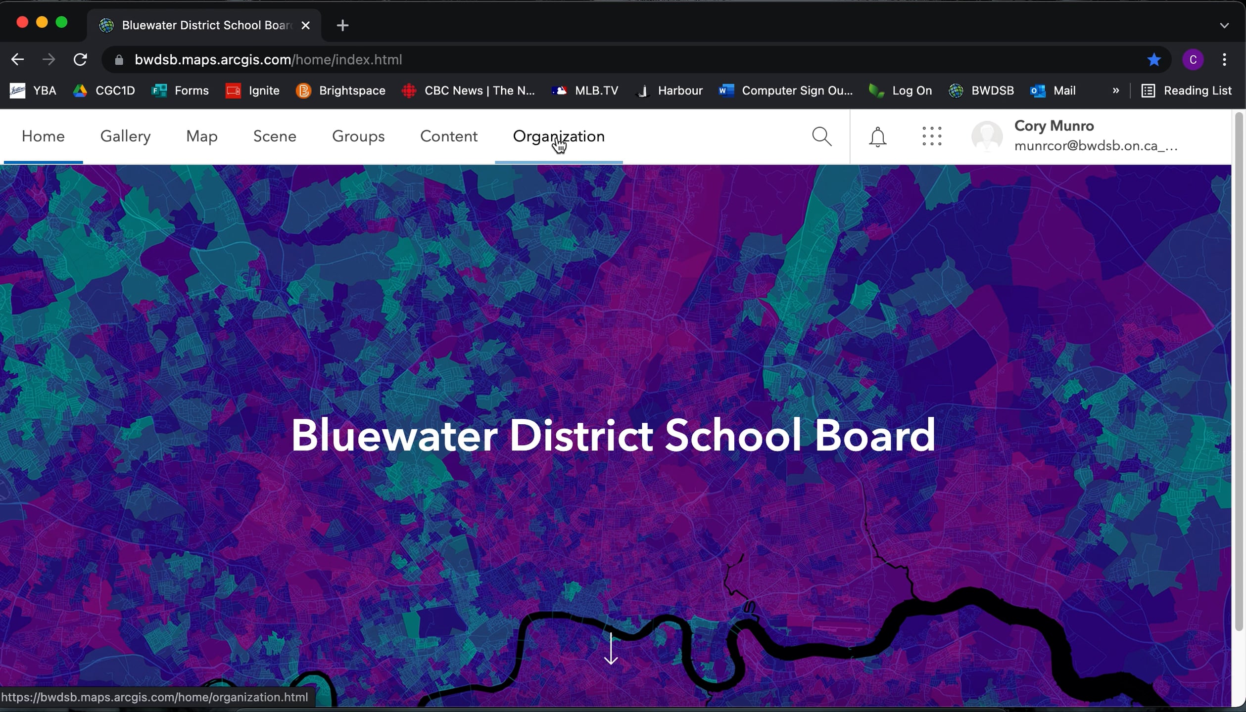How to get an ArcGIS Account with the BWDSB Organization on Vimeo