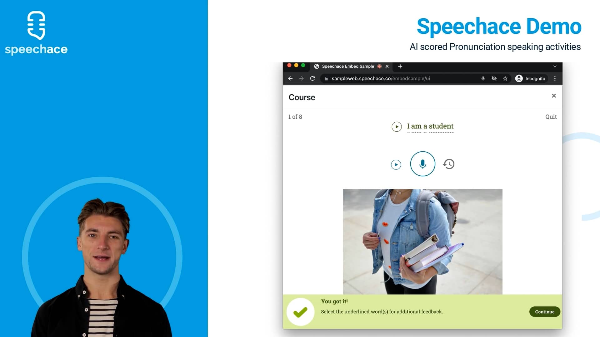 Speechace Demo (Pronunciation Activities) on Vimeo