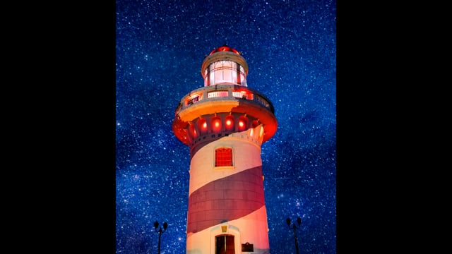 Lighthouse Stars Space - Free video on Pixabay