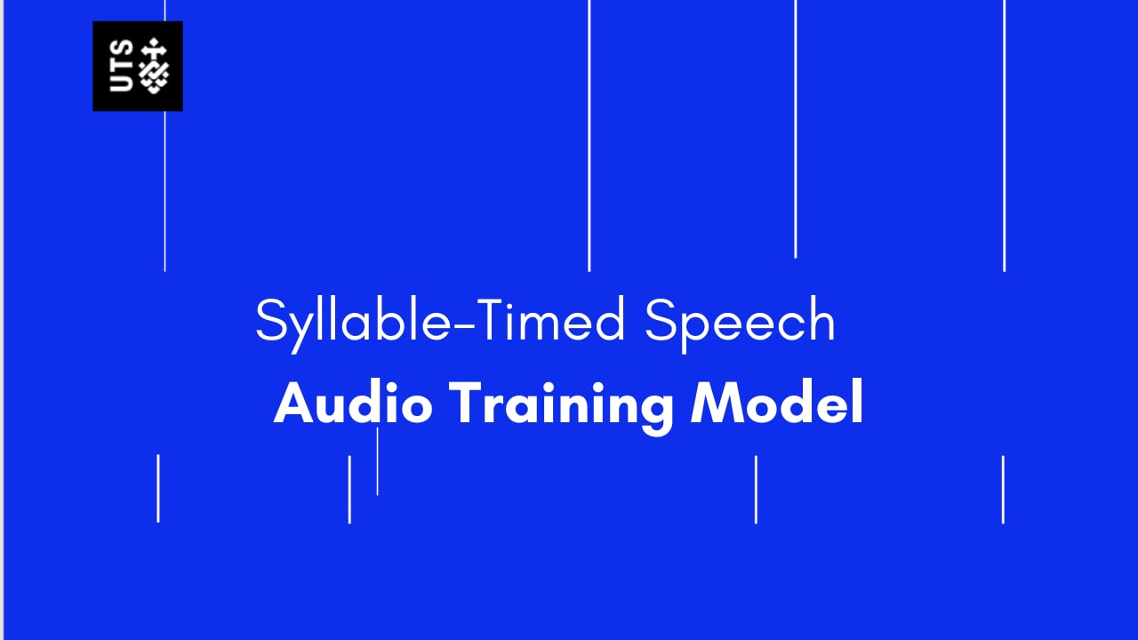 Syllable-timed Speech Training Model on Vimeo