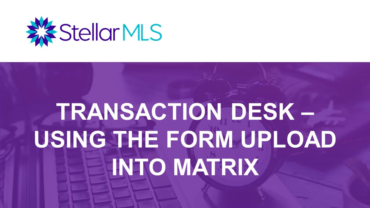 Transaction Desk - Using The Form Upload Into Matrix on Vimeo
