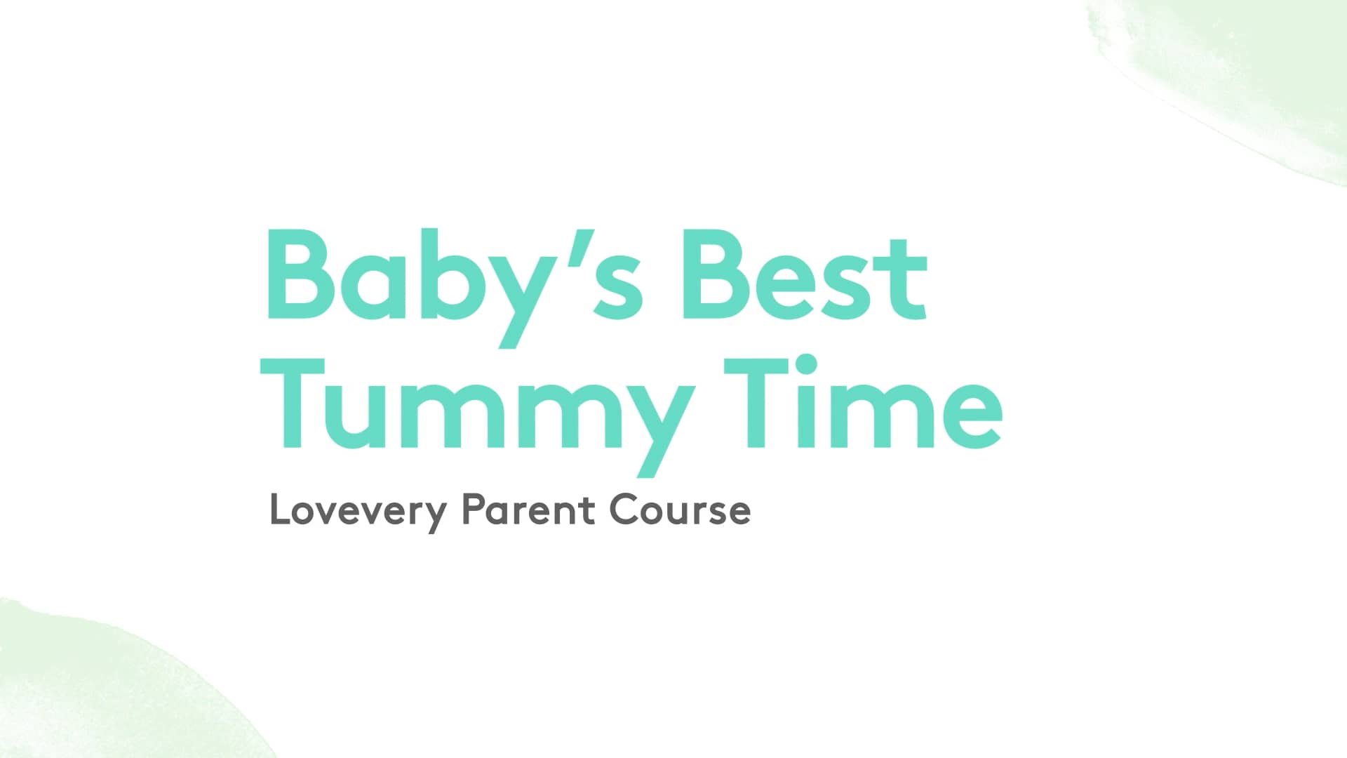 Baby's Best Tummy Time Trailer on Vimeo